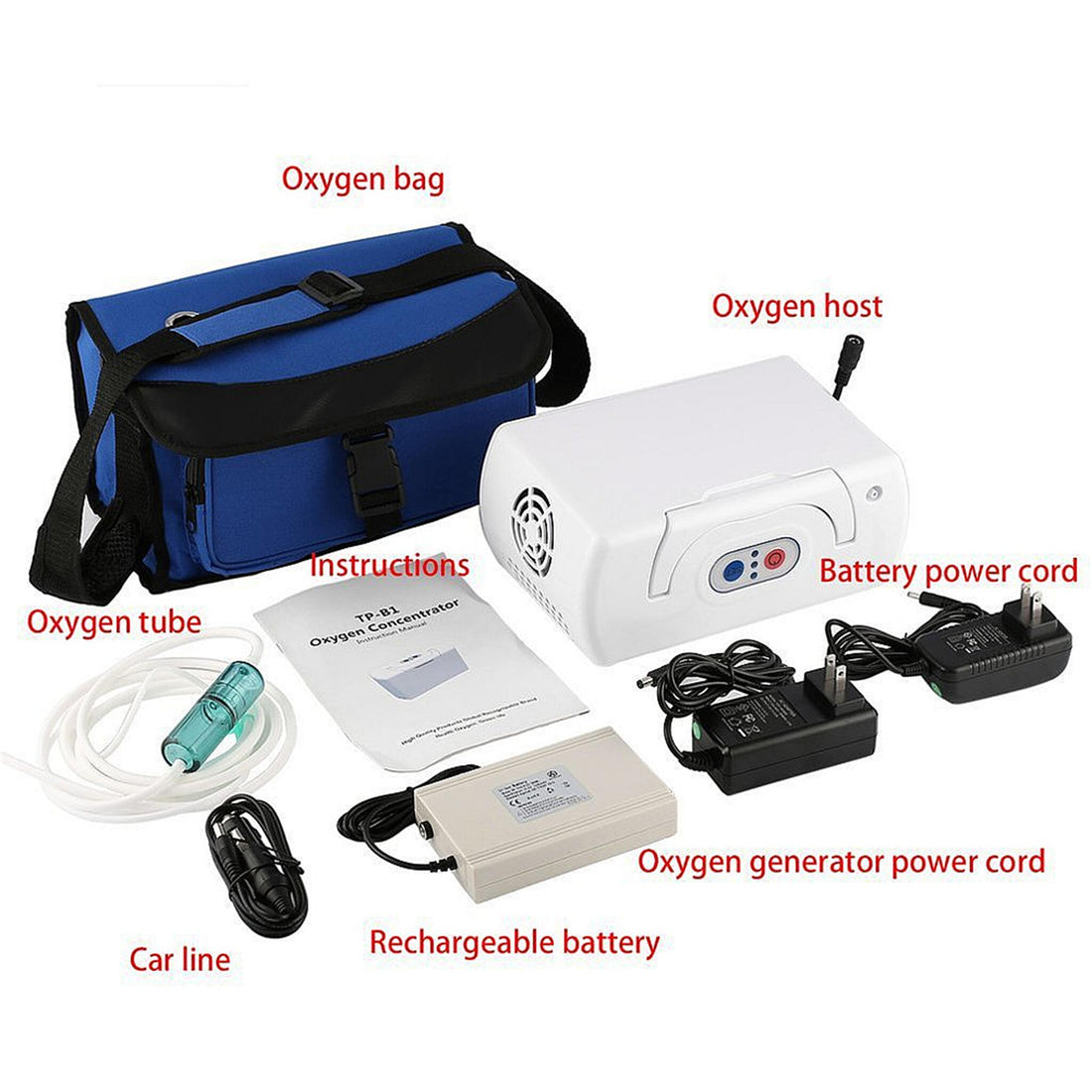 3L Portable Oxygen Concentrator 80mins Battery TP-B1
